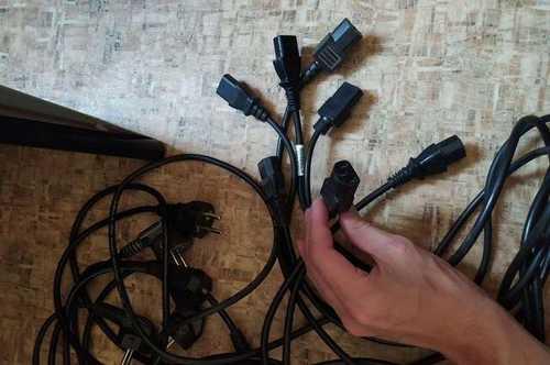 Шнуры питания, VGA кабели, Ethernet