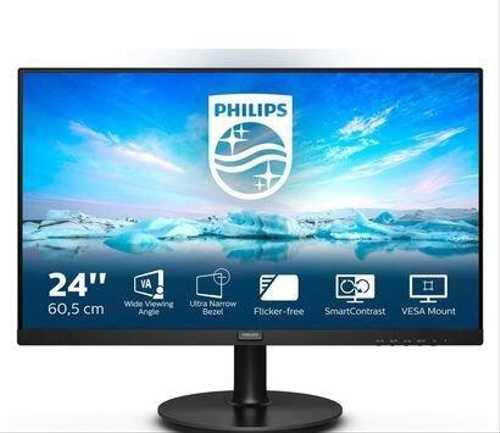 Монитор Phillips 24" 241V8L full HD; VA; hdmi; 75г