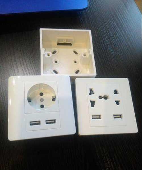 Розетки с USB разъёмами 5 вольт 2.1А