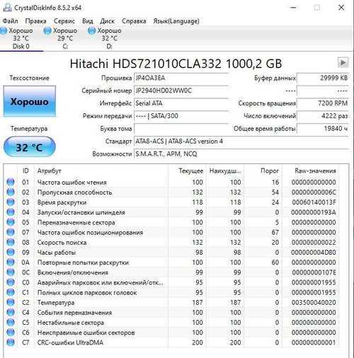Жесткий диск Hitachi Deskstar 1TB 3.5
