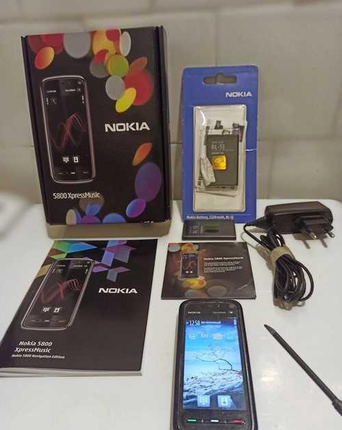 Смартфон Nokia 5800 XpressMusic, рабочий, комплект