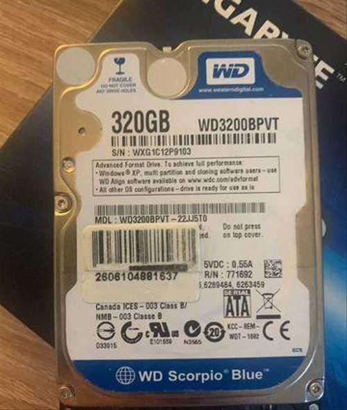 Жесткий диск WD Scorpio Blue WD3200bpvt