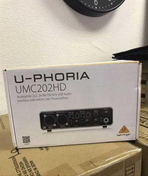Звуковая карта Behringer UMC202HD, новая, гарантия