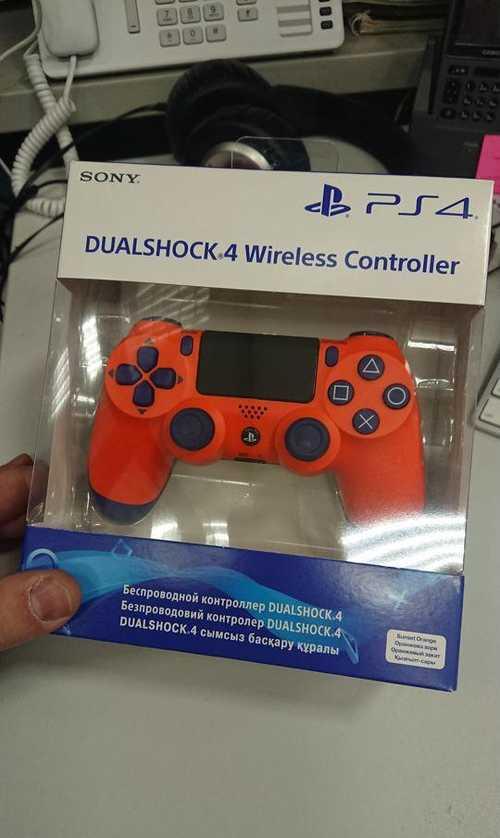 Sony Playstation Dualshock 4 v2 Orange с клипсой