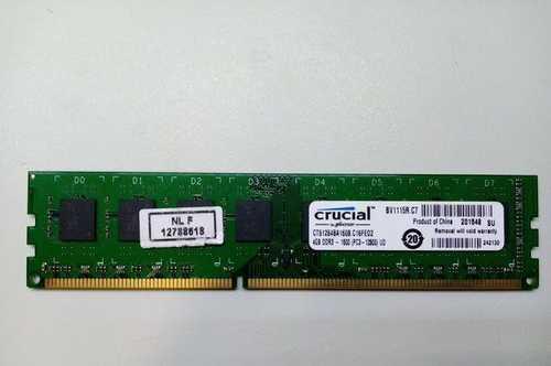 Ddr3 4gb 1600mhz crucial ct51264ba160b.16fed2 на ч