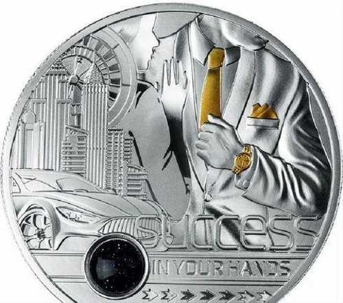 Серебряная монета Камеруна "Успех в твоих руках"