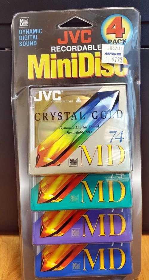 Упаковка из 4 минидисков. JVC MD74