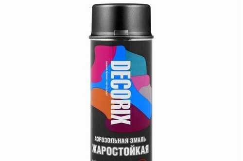 Краска Decorix аэрозольная жаростойкая (+800гр)