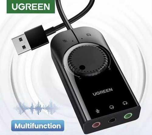 Внешняя звуковая карта Ugreen USB 3,5-jack