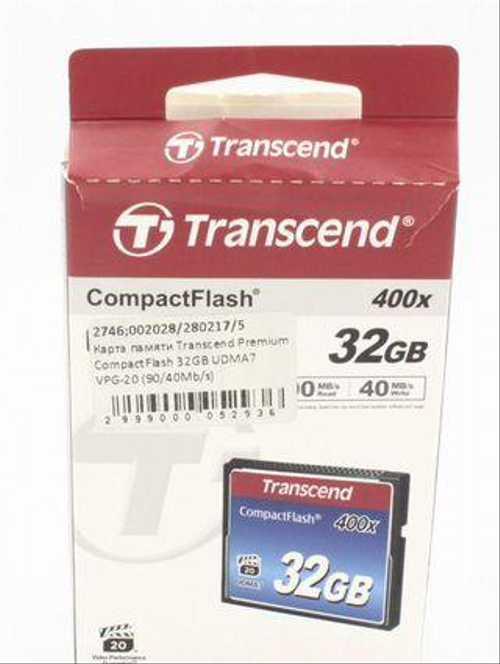 Transcend CompactFlash 32GB 400x