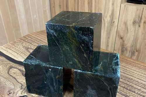Камень для бани Нефрит шлифованный кубы