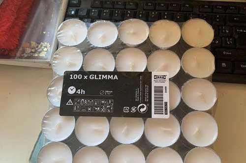 Свечи в гильзах IKEA glimma