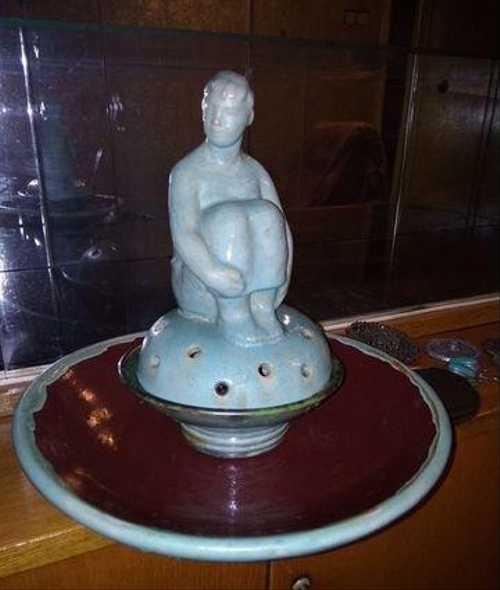 Коллекционная советская ваза-статуэтка керамика