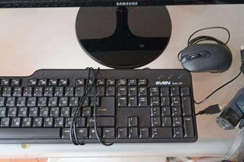 Беспроводная клавиатура и мышь sven basic 301