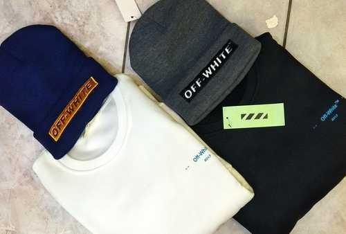 Толстовка свитшот Off White Офф Вайт новая.Черная