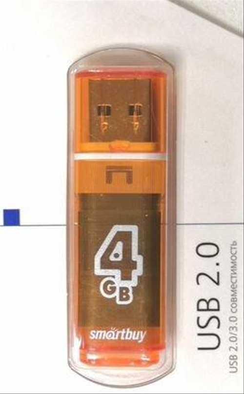 Флешка 4Gb SmartBuy Glossy (SB4gbGS-Or)