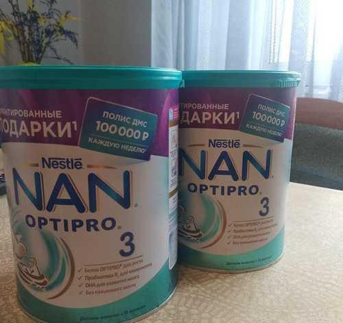 Смесь NAN 3 Optipro,2банки