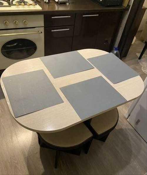 Кухонный стол с табуретками комплект
