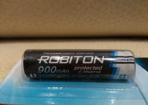 Li-ion ICR14500 Robiton 900mAh 3.7V c защитой