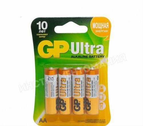 Батарейки GP ultra AA LR6 4 шт 15AU-2CR4