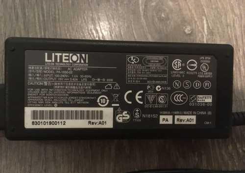 Зарядное устройство LiteOn 65W, 19V, 3,42 A
