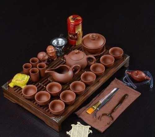 Набор для чайной церемонии Гонфу Ча, коричневый
