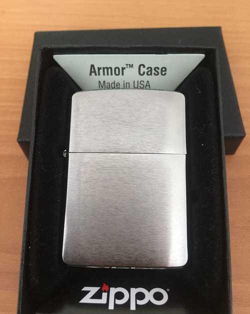 Зажигалка Zippo armor 162 Brushed Chrome новая