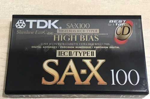 Аудиокассета TDK SA-X 100 1993 год