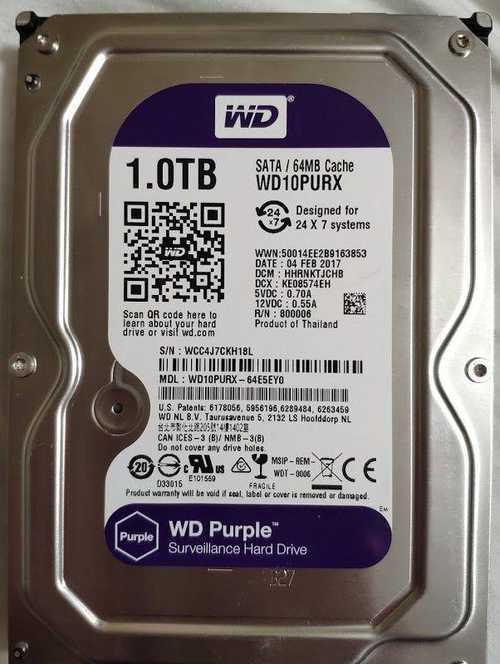 Жесткий диск wd purple wd10purz 1тб. Western Digital WD Purple 1 ТБ wd10purx. WD - Purple - (¢l!oj1etoshll1) - HDD - !CK - 6 th.