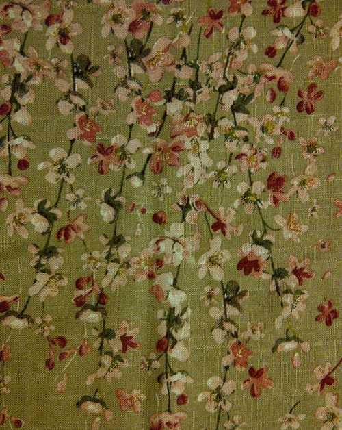 Ткань сакура. Ткань лен штора Сакура. Ткань лен с Сакура. Ткань льняная Цветущая Сакура.