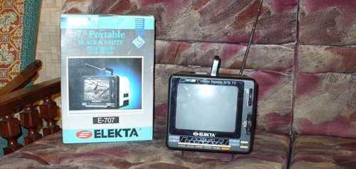 Телевизор elekta E-707 \ ч.б., новый, Япония \