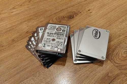 Много SSD и HDD и sshd 2.5 (180-750gb)