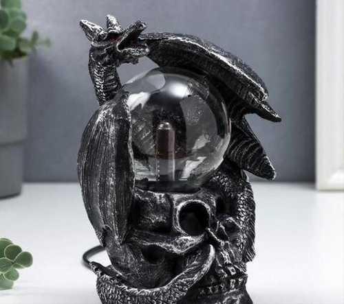 Плазменный шар "Дракон и череп" 5х15х17,5 см (арт: