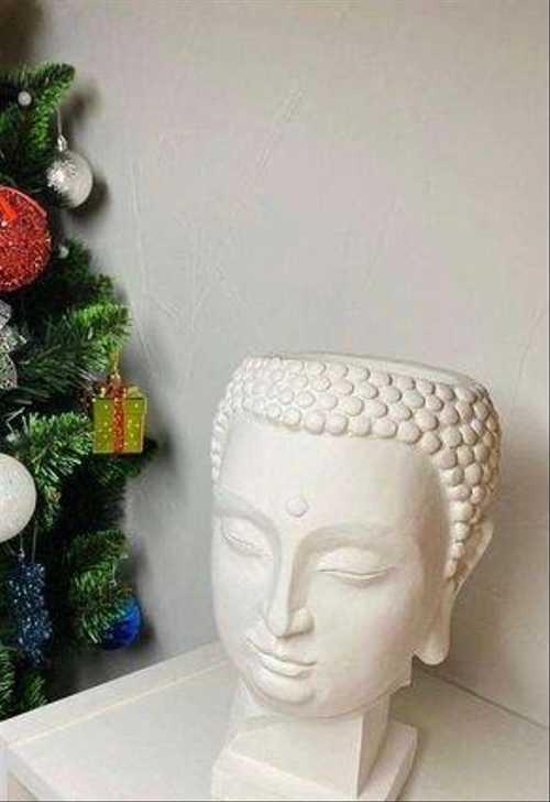 Скульптура из белого гипса будда кашпо и Будда бол