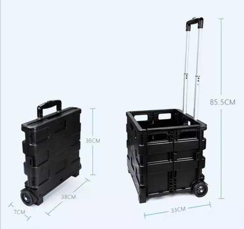 Складная тележка корзина на колесах