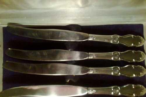 Набор столовых ножей мельхиор 1974 г
