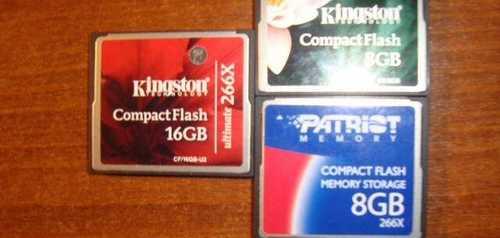 CF карты памяти (compact flash). Все рабочие, испо