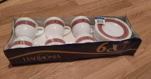 Сервиз набор чайный Harmonia 6шт чашки с блюдцами