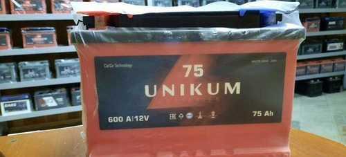 Аккумулятор Unikum 75ah 600a