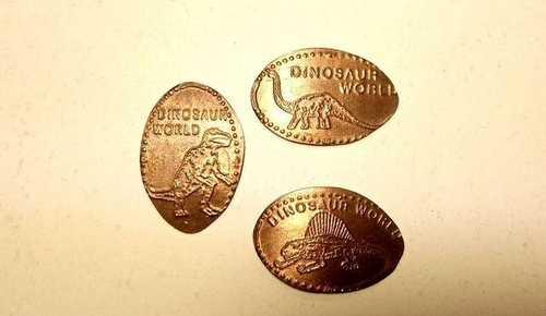 Динозавры Dinosaur World Elongated coins