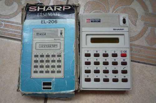 Калькулятор sharp EL-206 (Japan) ретро