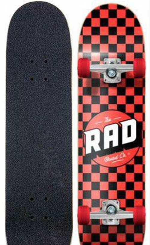 Скейтборд RAD Checkers 7,25" Red Ros19