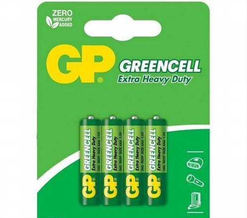 Батарейка GP GreenCell R03 AAA BL4 Heavy Duty 1.5V