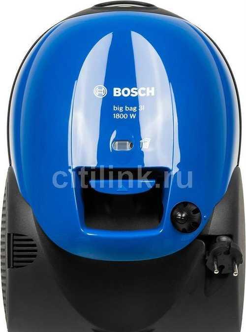 Новый Пылесос bosch BSM1805RU, 1800Вт, синий