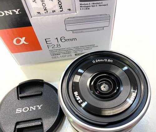 Объектив Sony E 16mm SEL16F28