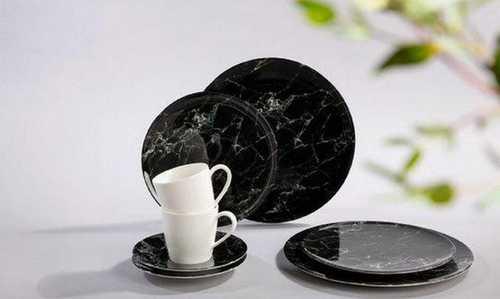 Villeroy Marmory Combi Set Black 8pcs