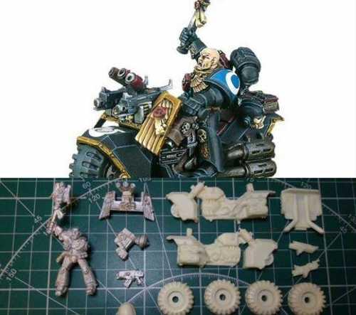 Space Marine Bike Chaplain warhammer 40k metal