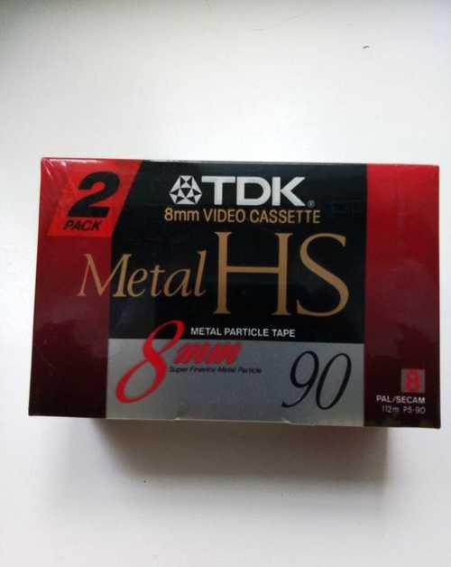 Блок из 2-х видеокассет TDK Metal HS 90 8 mm