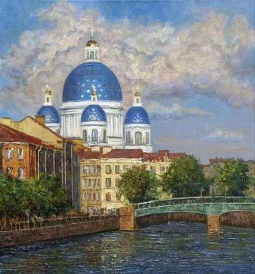 Картина маслом Санкт-Петербург городской пейзаж