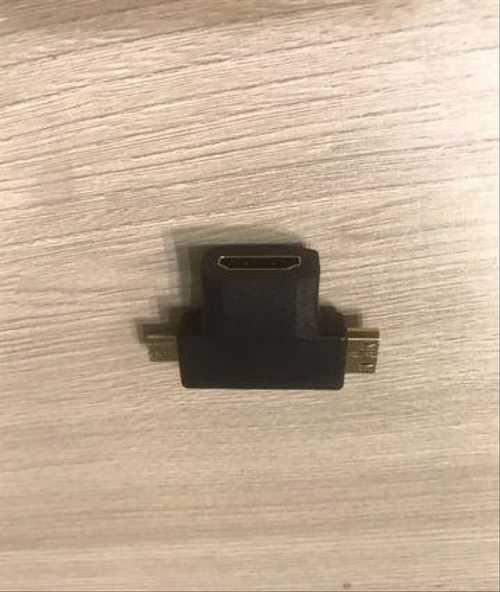 Переходник hdmi - micro hdmi + mini hdmi новый